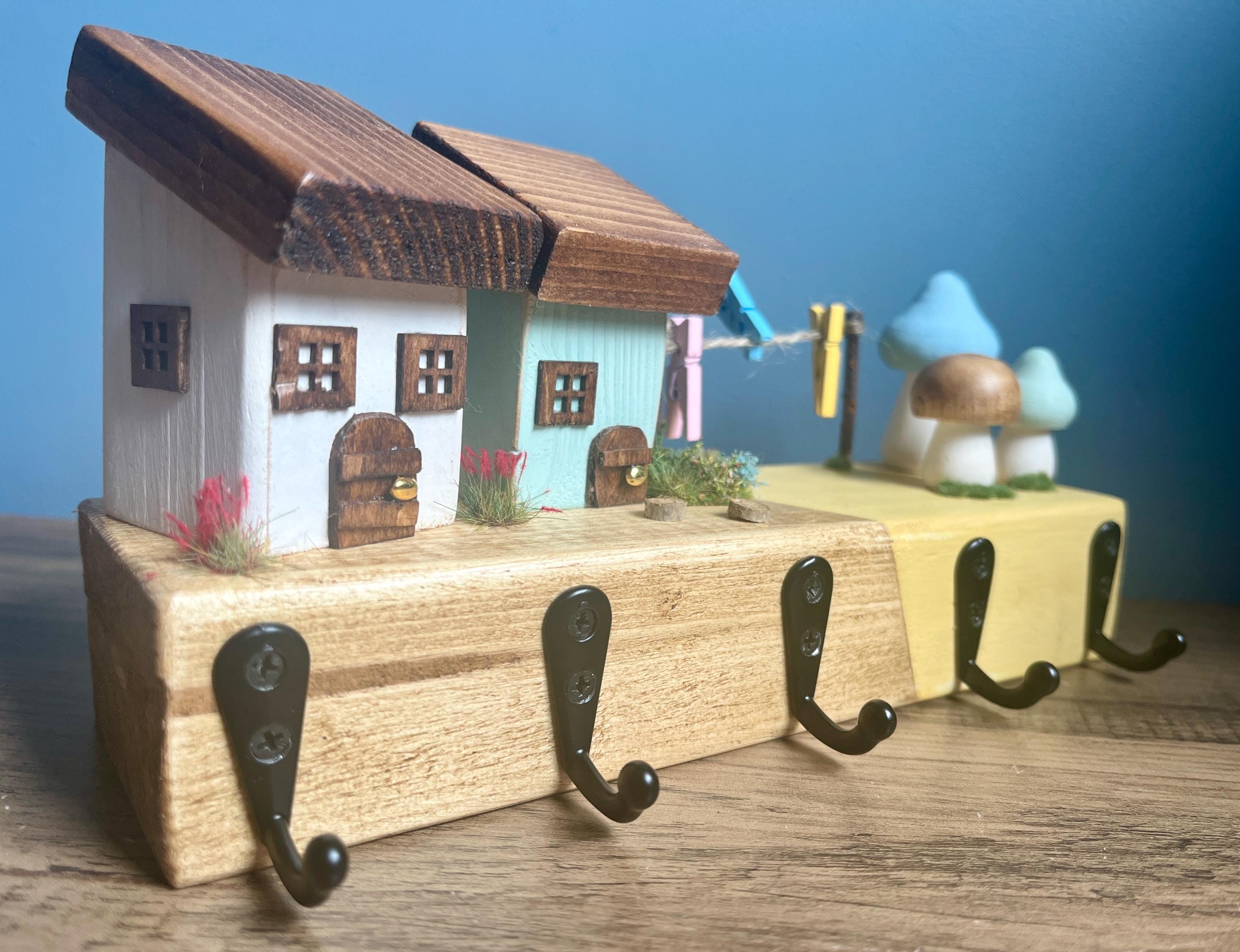 Rustic Key Holder Handmade Functional Art Unique Wall Décor ...