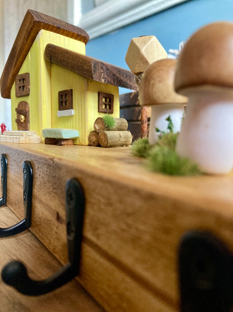 Key Holder for Wall Wooden Houses, Reclaimed Key Hooks, Keys Hangers ...