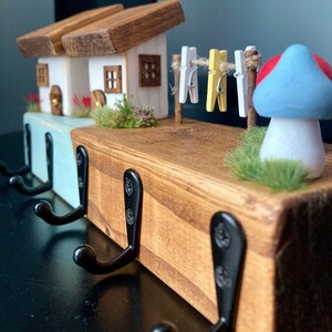 Wooden Key Holder, Entryway Hanger, Hall Tidy, Rustic Hall Decor, Wood ...