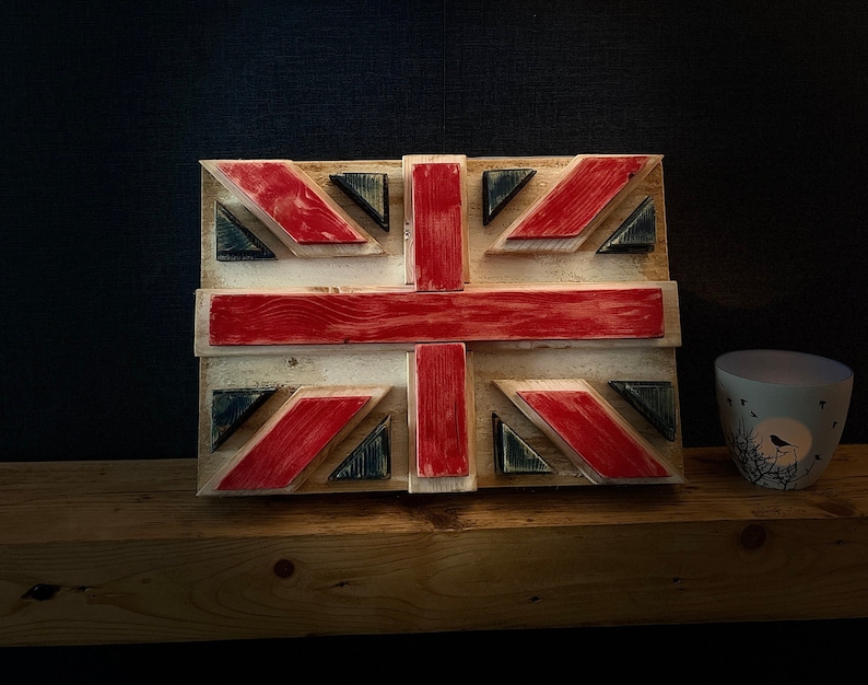 Union Jack Wall Art, Wooden Union Flag, Perfect for Man Cave, Stylish ...