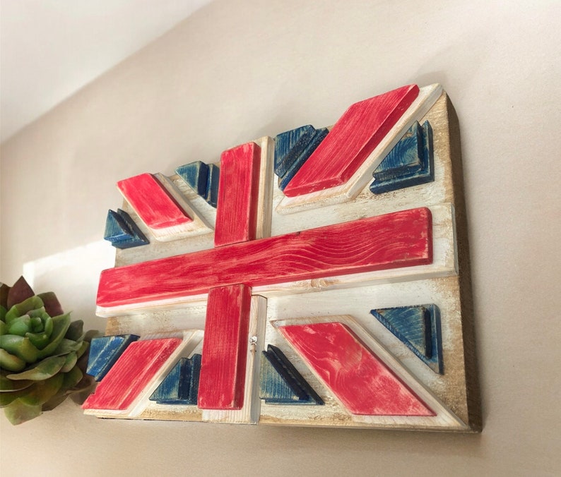 Union Jack Wall Art, Wooden Union Flag, Perfect for Man Cave, Stylish ...