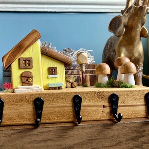 Key Holder for Wall Wooden Houses, Reclaimed Key Hooks, Keys Hangers ...