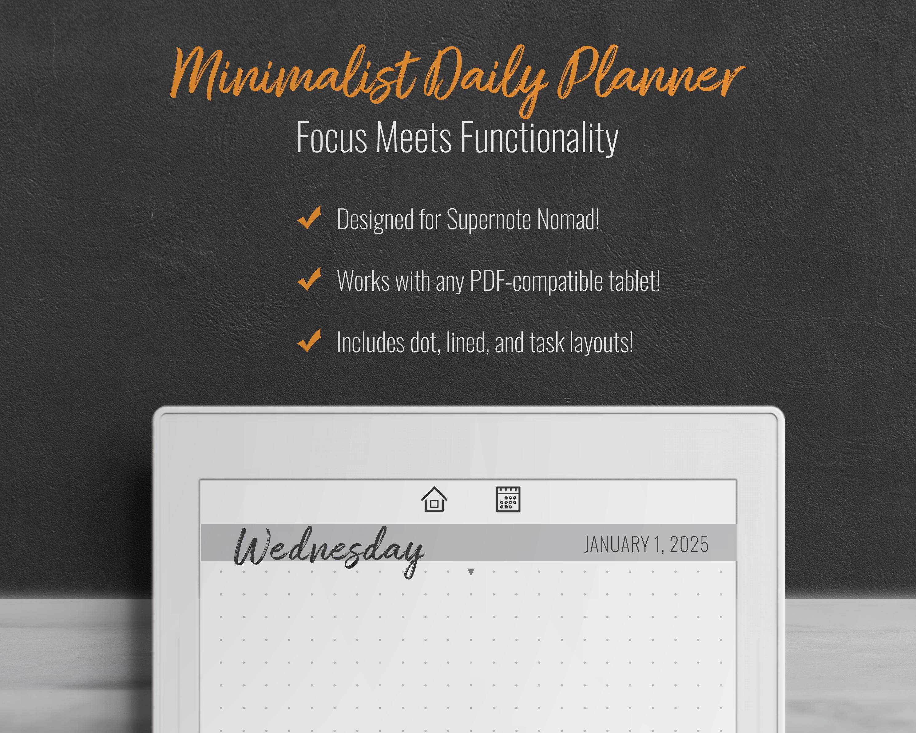 2025 Minimalist Digital Planner | Supernote Nomad Digital Planner ...
