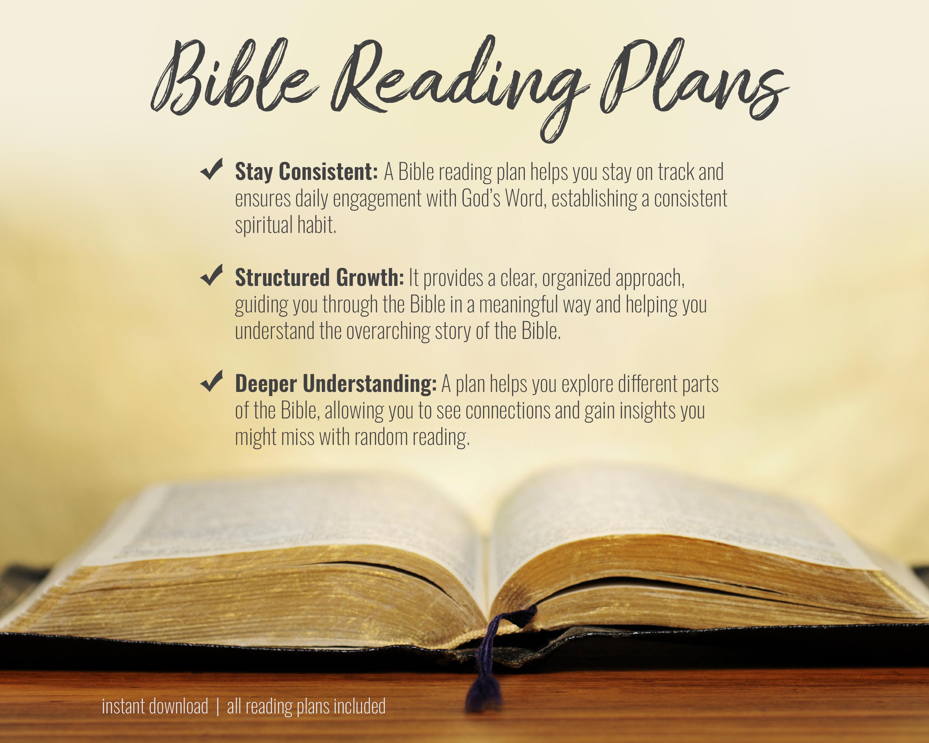 Bible Reading Plan Bundle – 7 Printable PDF Trackers (instant Download) - Etsy