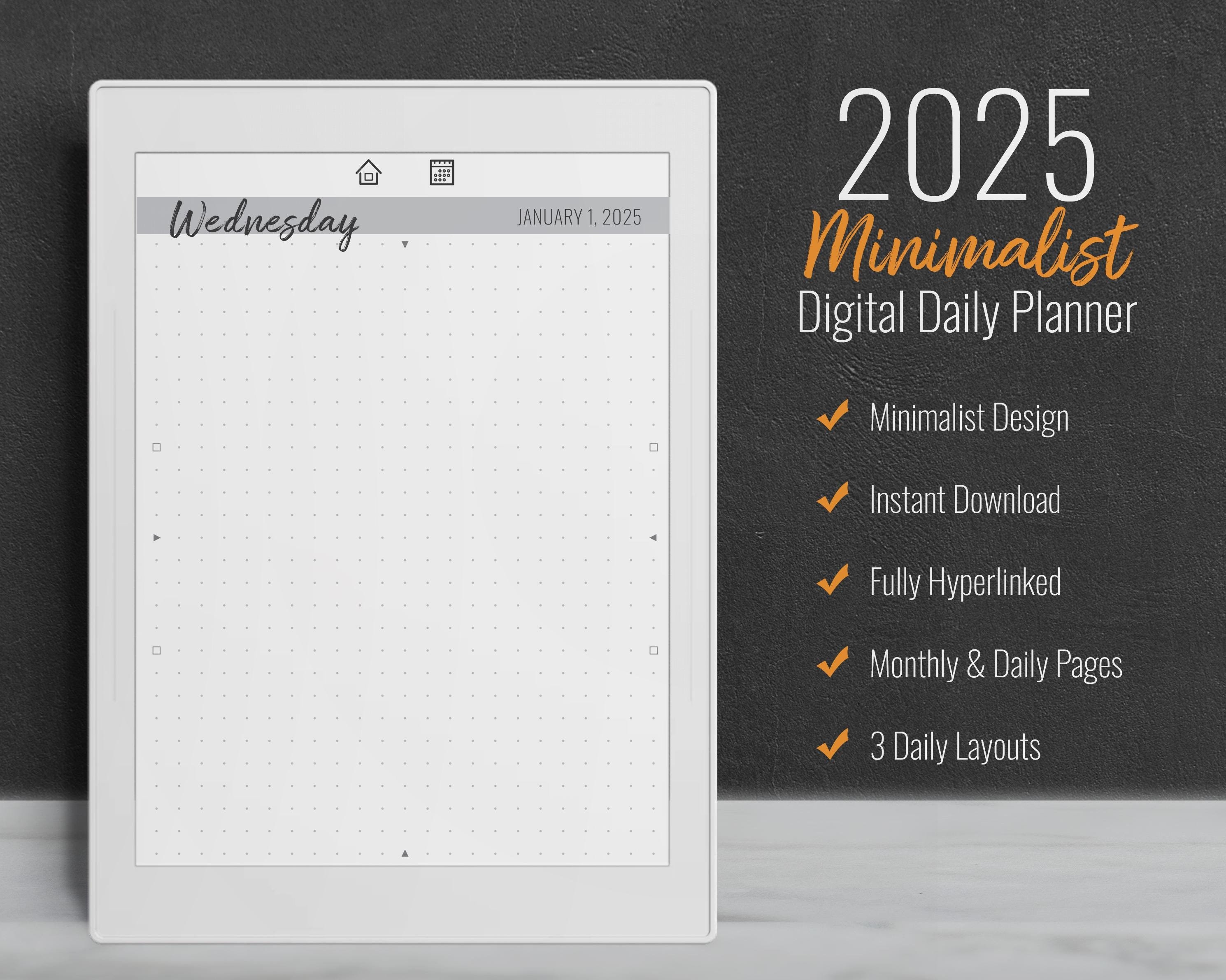 2025 Minimalist Digital Planner | Supernote Nomad Digital Planner ...