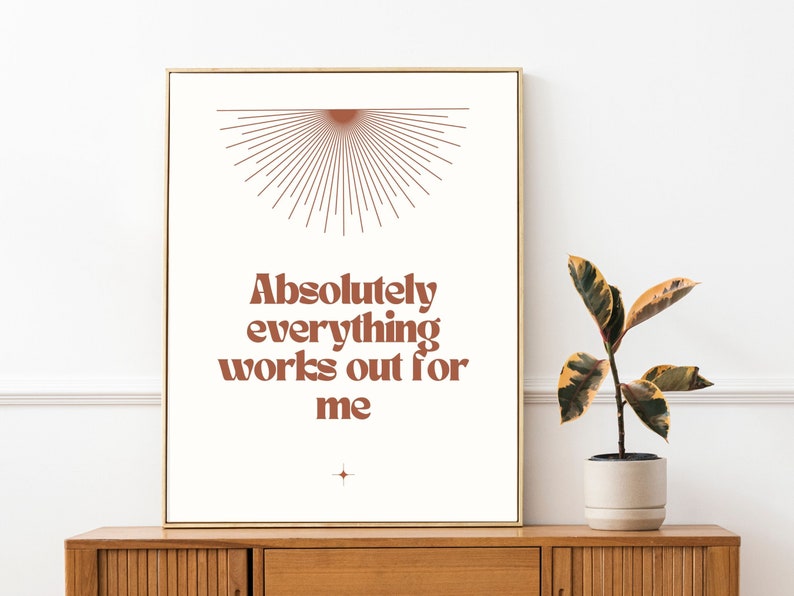 Affirmation Poster, Cute Positive Messages Wall Art, Aesthetic Room ...