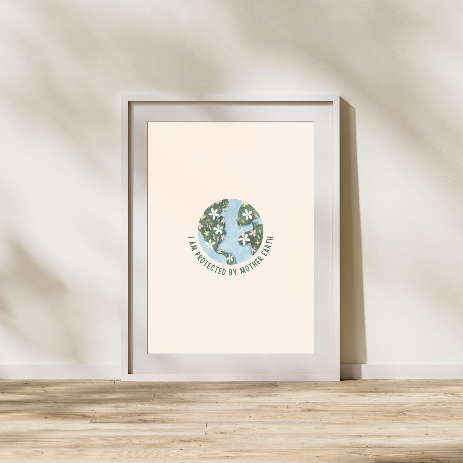 Protected by Mother Earth Neutral Wall Art Minimalistic Room - Etsy