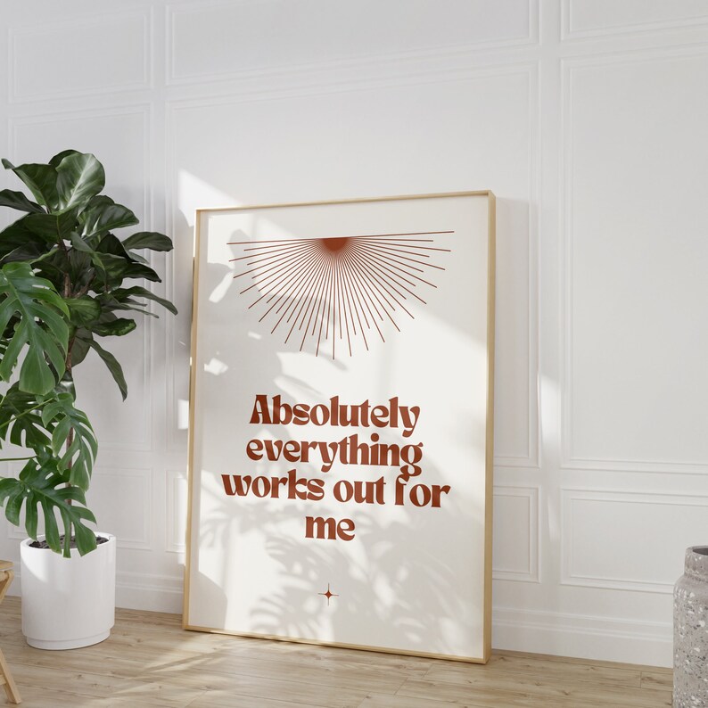 Affirmation Poster, Cute Positive Messages Wall Art, Aesthetic Room ...