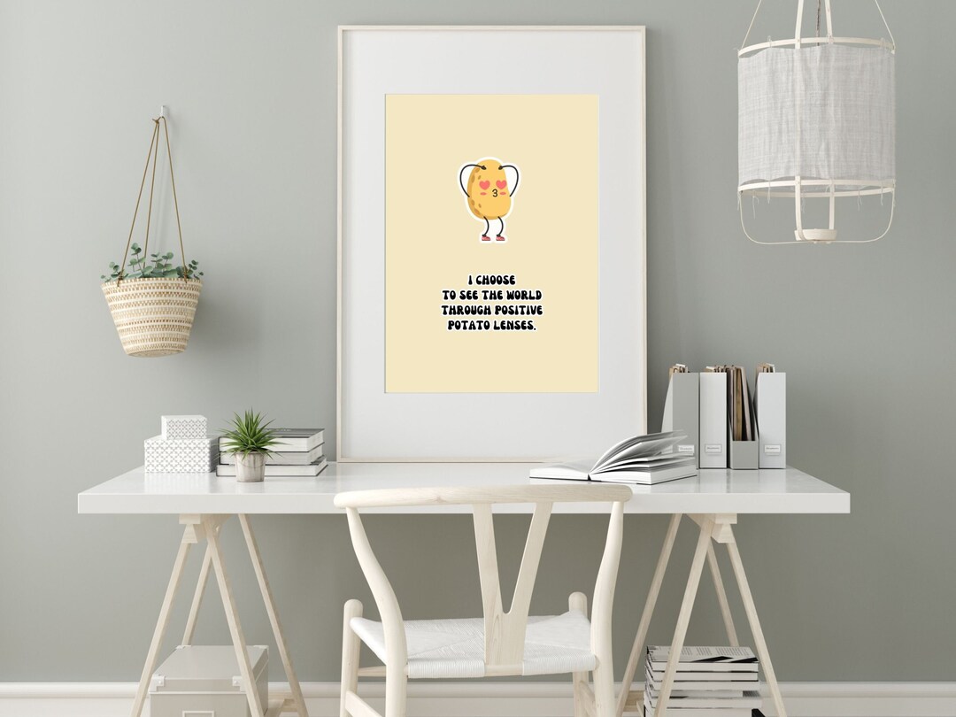 Positive Potato Instant Download Print, Self Love Affirmation ...