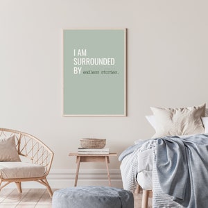 Reading Poster Endless Stories, Bookish Decor for Book Shelf or Sage ...