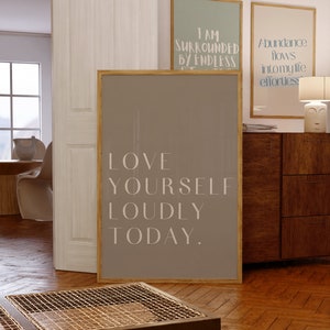 Affirmations Poster for Boho Cute Dorm Decor, Law of Attraction Print ...