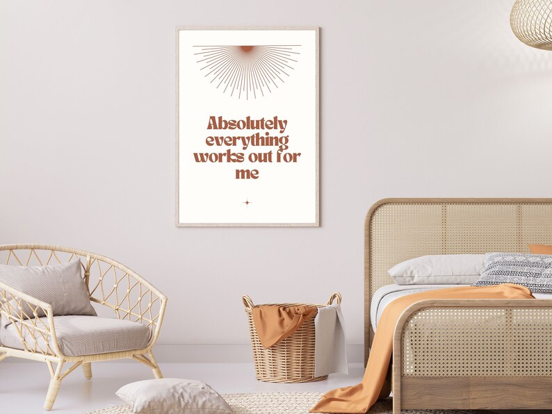 Affirmation Poster, Cute Positive Messages Wall Art, Aesthetic Room ...
