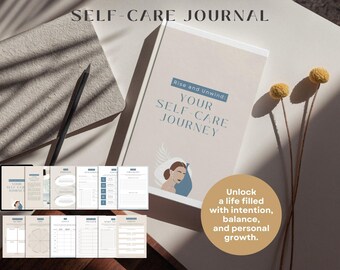 Self-care Planner Printable Journal, Mental Health Workbook ...