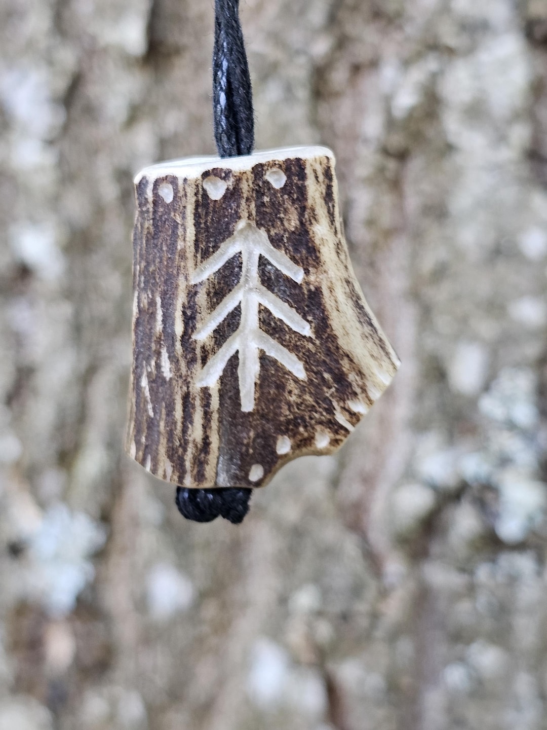 Antler Pendant With Baltic Tree of Life Sign - Etsy