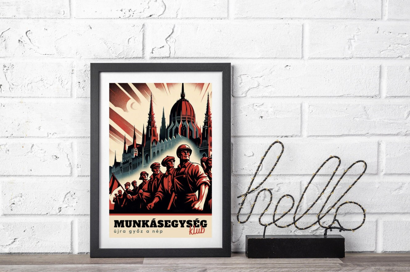 Budapest Propaganda Poster, Modern Constructivist Home Decor, Communist ...