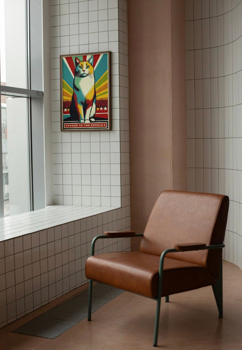 Propaganda Cat Printable Poster, Communist Cat Wall Art, Cat Lover Gift ...