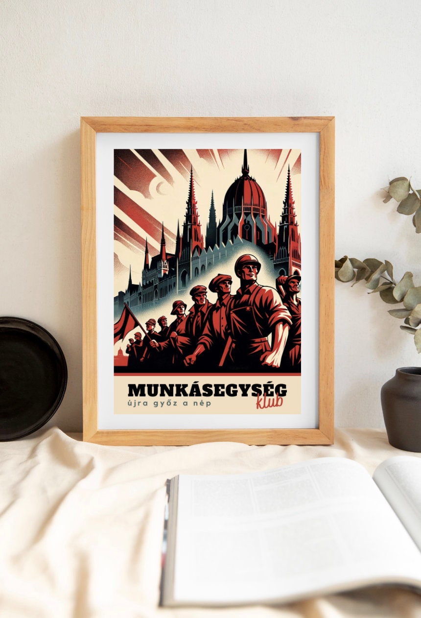 Budapest Propaganda Poster, Modern Constructivist Home Decor, Communist ...