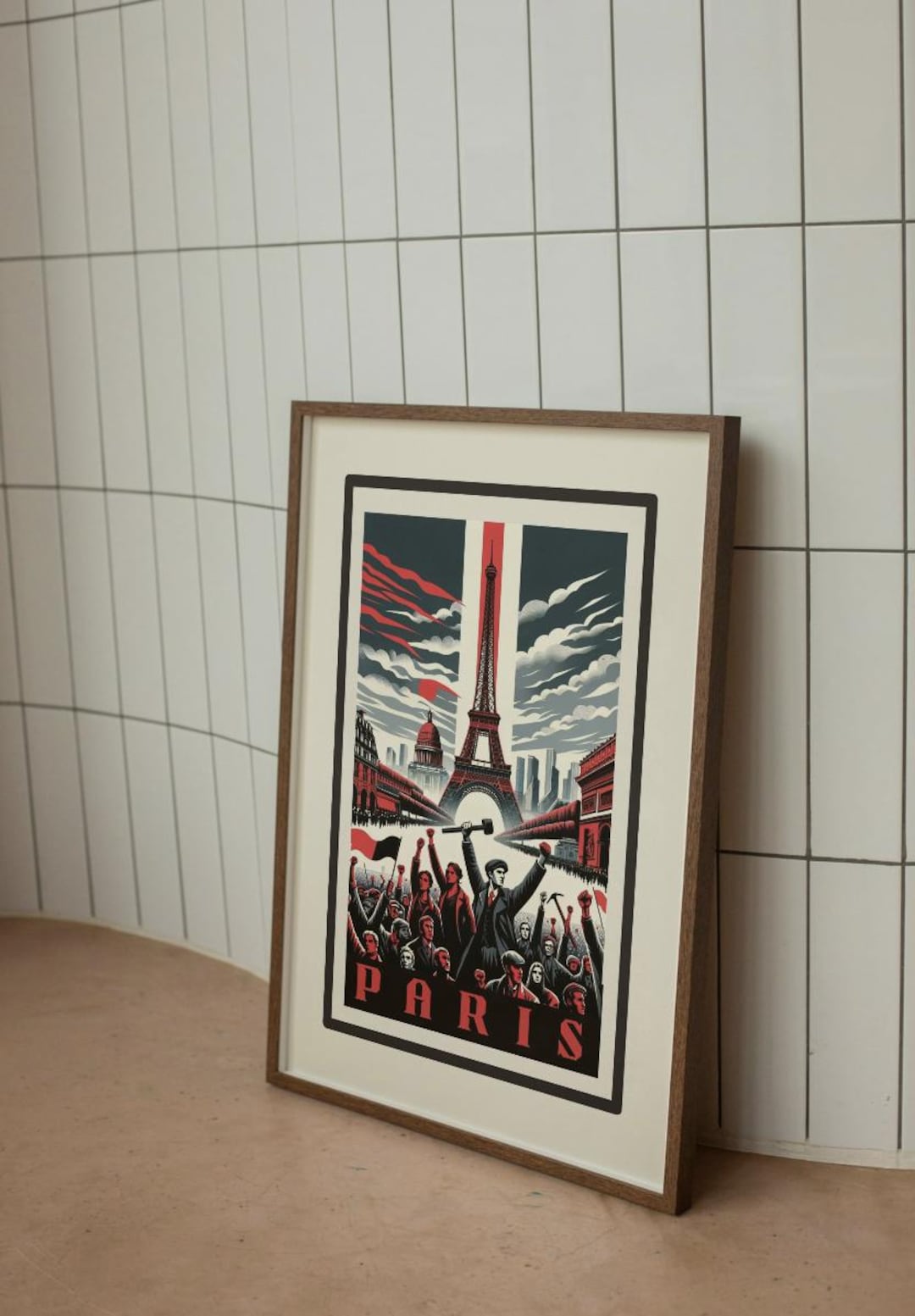 Paris Propaganda Poster, Communist Style Printable Poster, French ...
