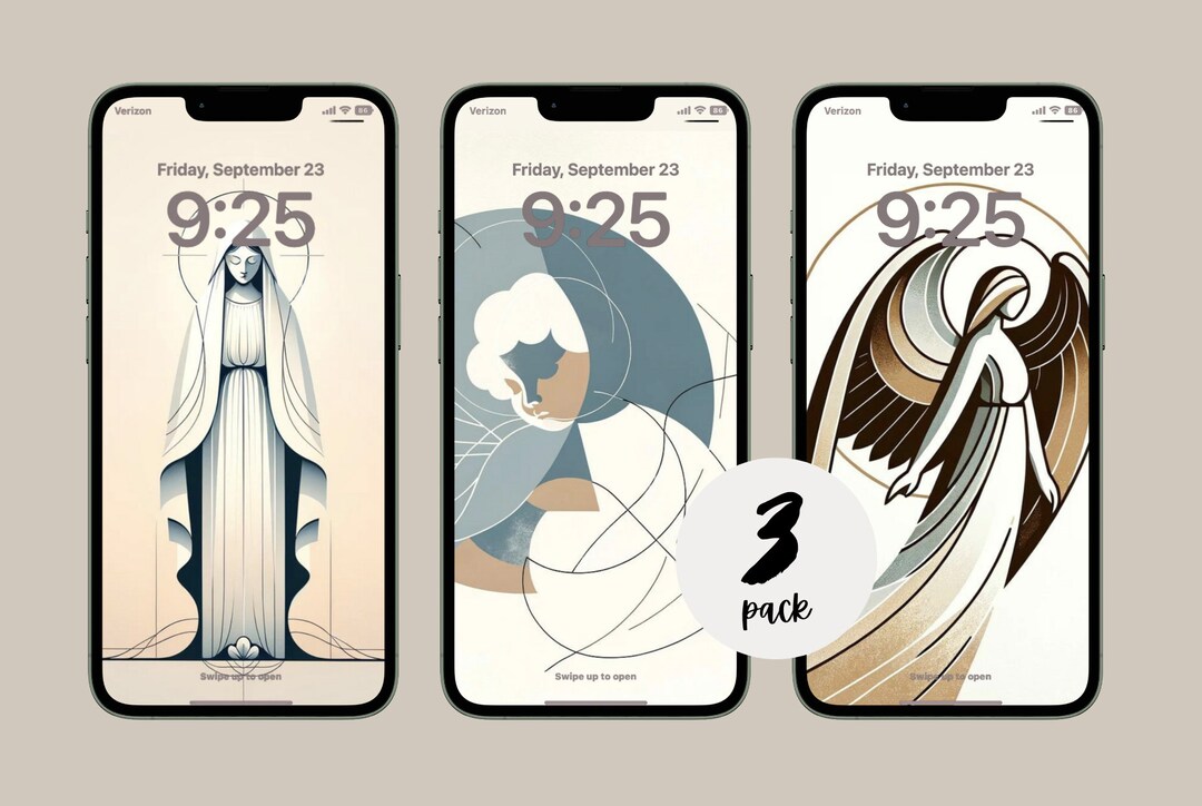 3 Set Catholic Phone Wallpaper, Our Lady Guadalupe Virgin Mary Angel ...