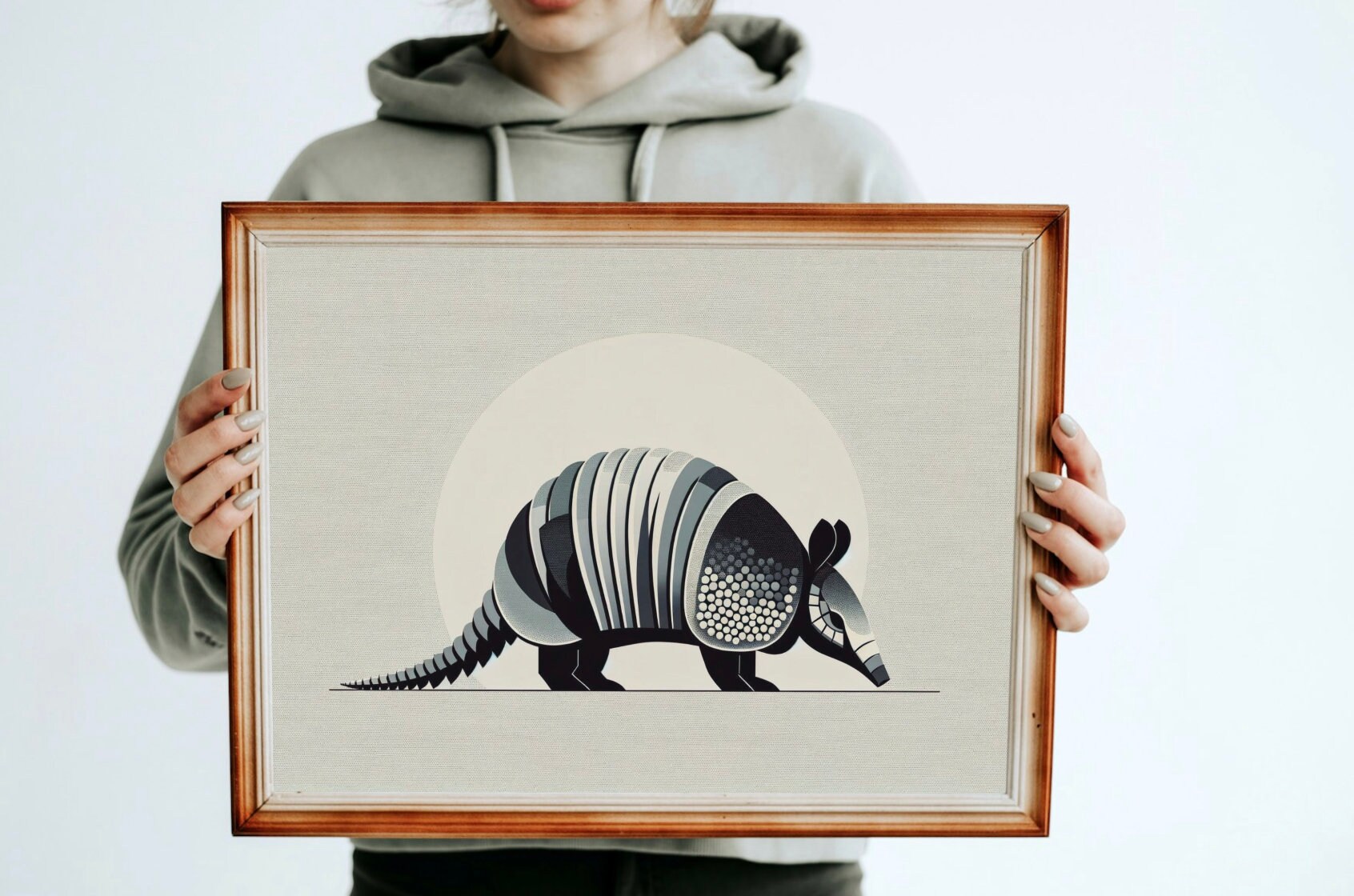 Minimalist Armadillo Printable Wall Art, Animal Wall Decor, Armadillo ...
