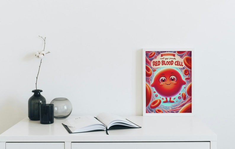 Vibrant Red Blood Cell Science Art, Microbiology Art, Microbe Art ...