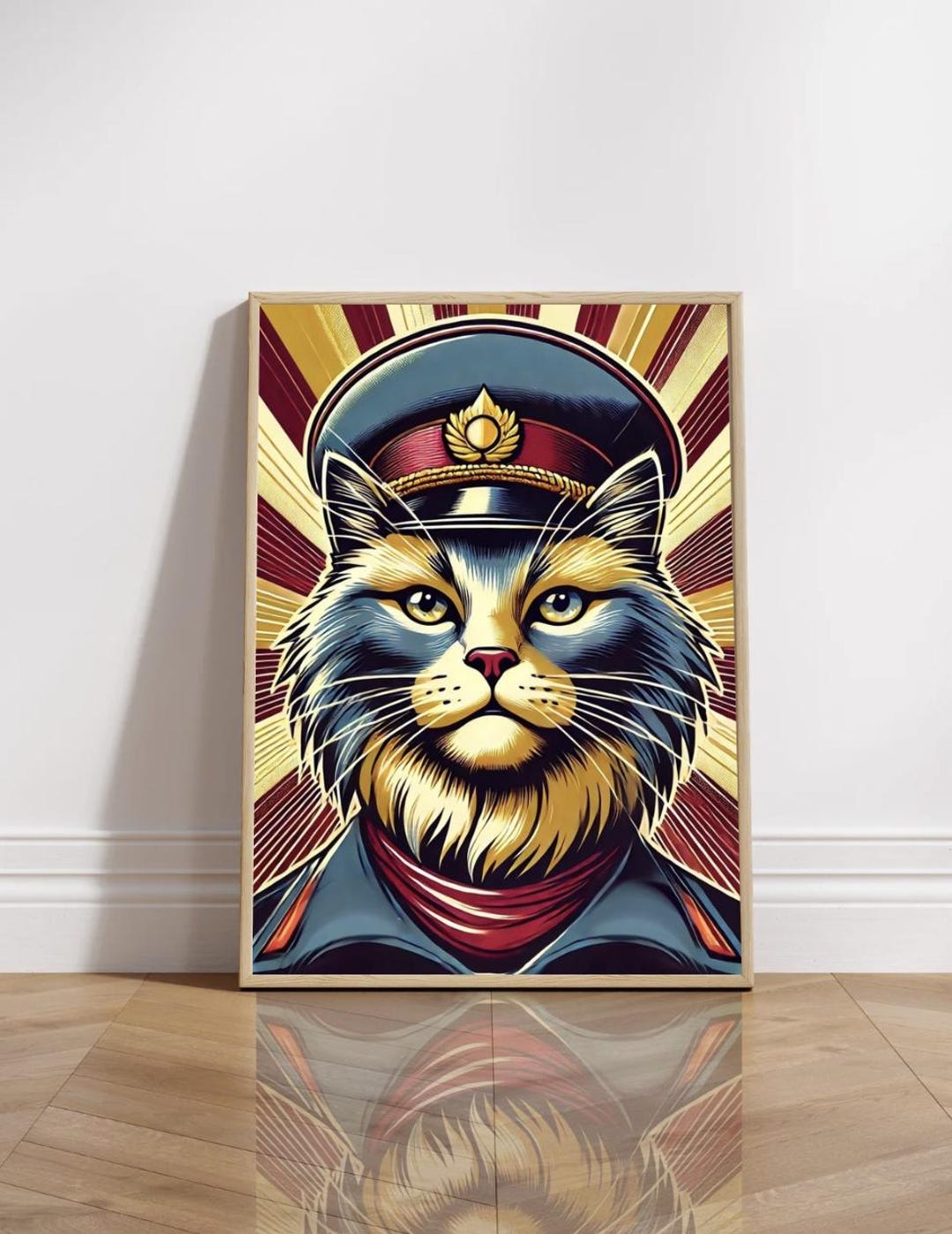 Communist Cat Printable Wall Art, Propaganda Cat Poster, Maximalist ...