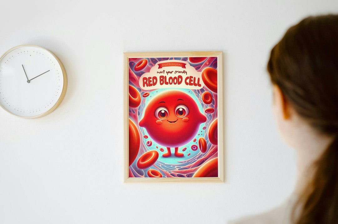 Vibrant Red Blood Cell Science Art, Microbiology Art, Microbe Art ...