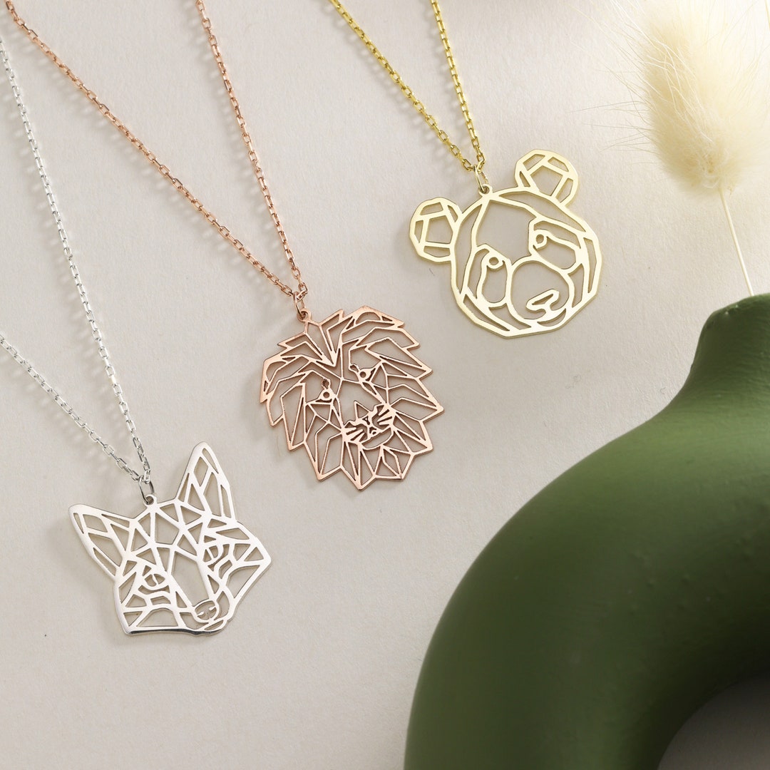 Personalised Animal Necklace, Custom Origami Necklace, Origami Animal ...