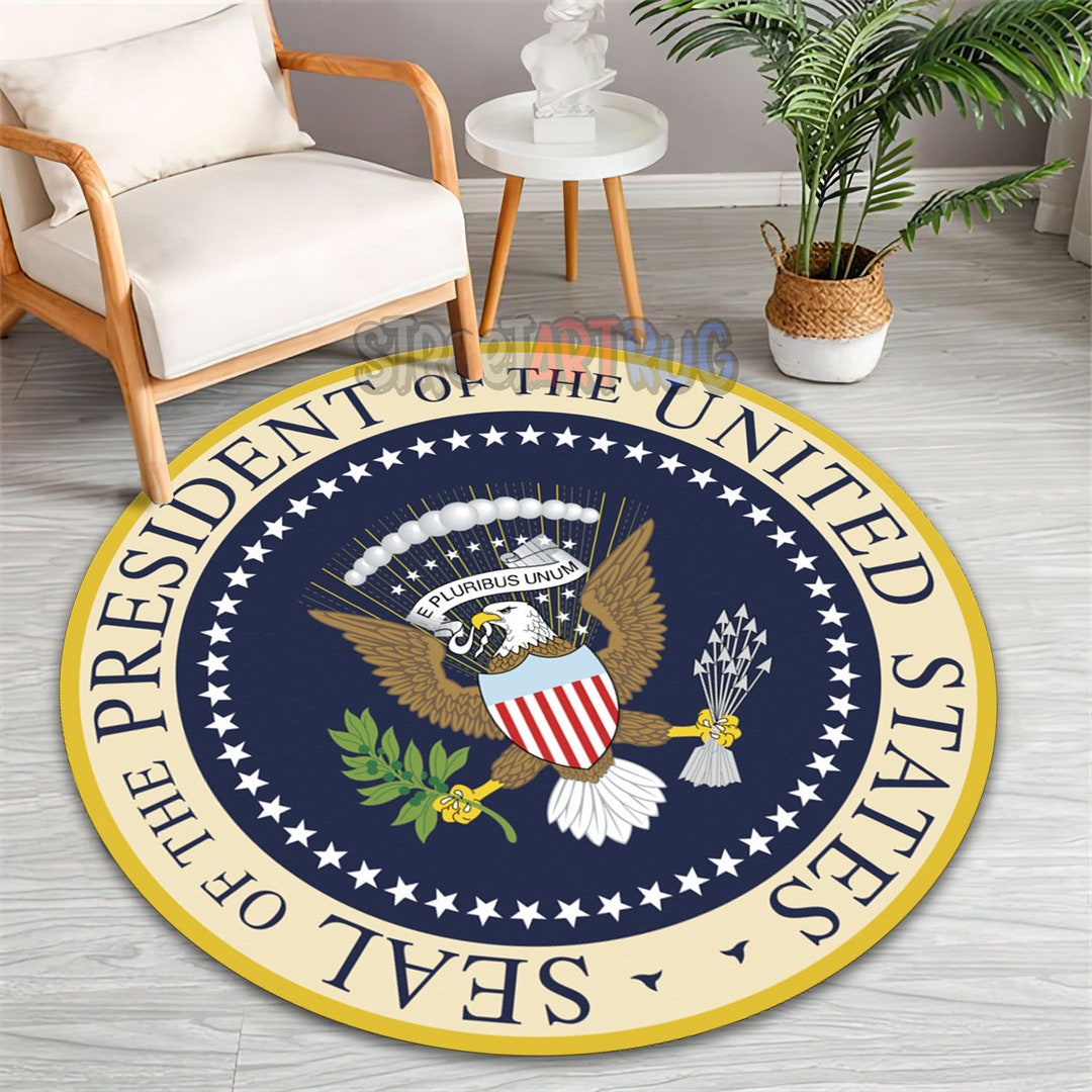 President of the United States Seal Logo Rug, Office Round Mat ...