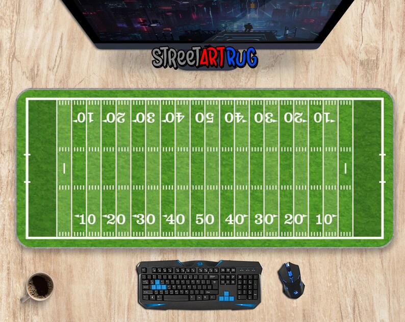 American Football Field Theme Desk Mat Soccer Mouse Pad Extra - Etsy