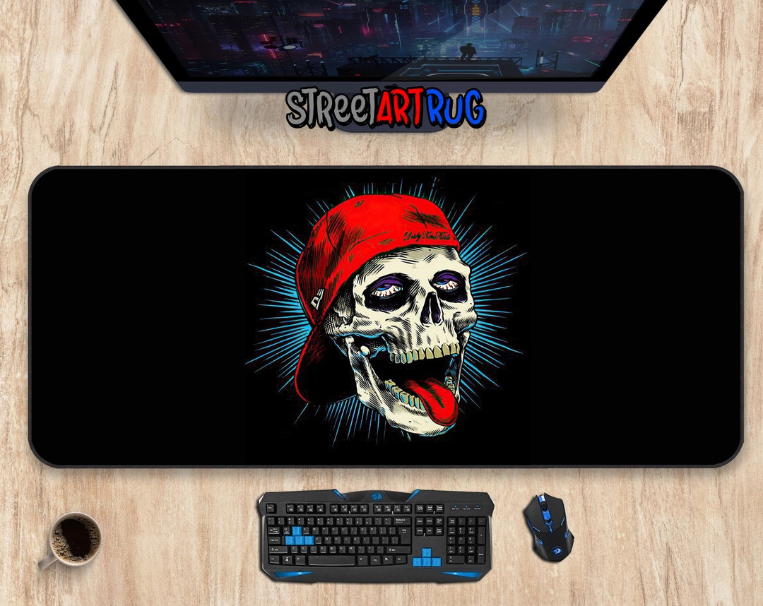 High Skull Desk Mat Horror Desk Mat Street Fashion Mouse - Etsy