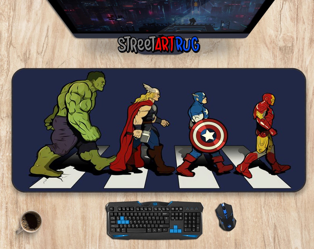 Legendary Avengers Characters Desk Mat, Marvel Comics Mouse Mat ...