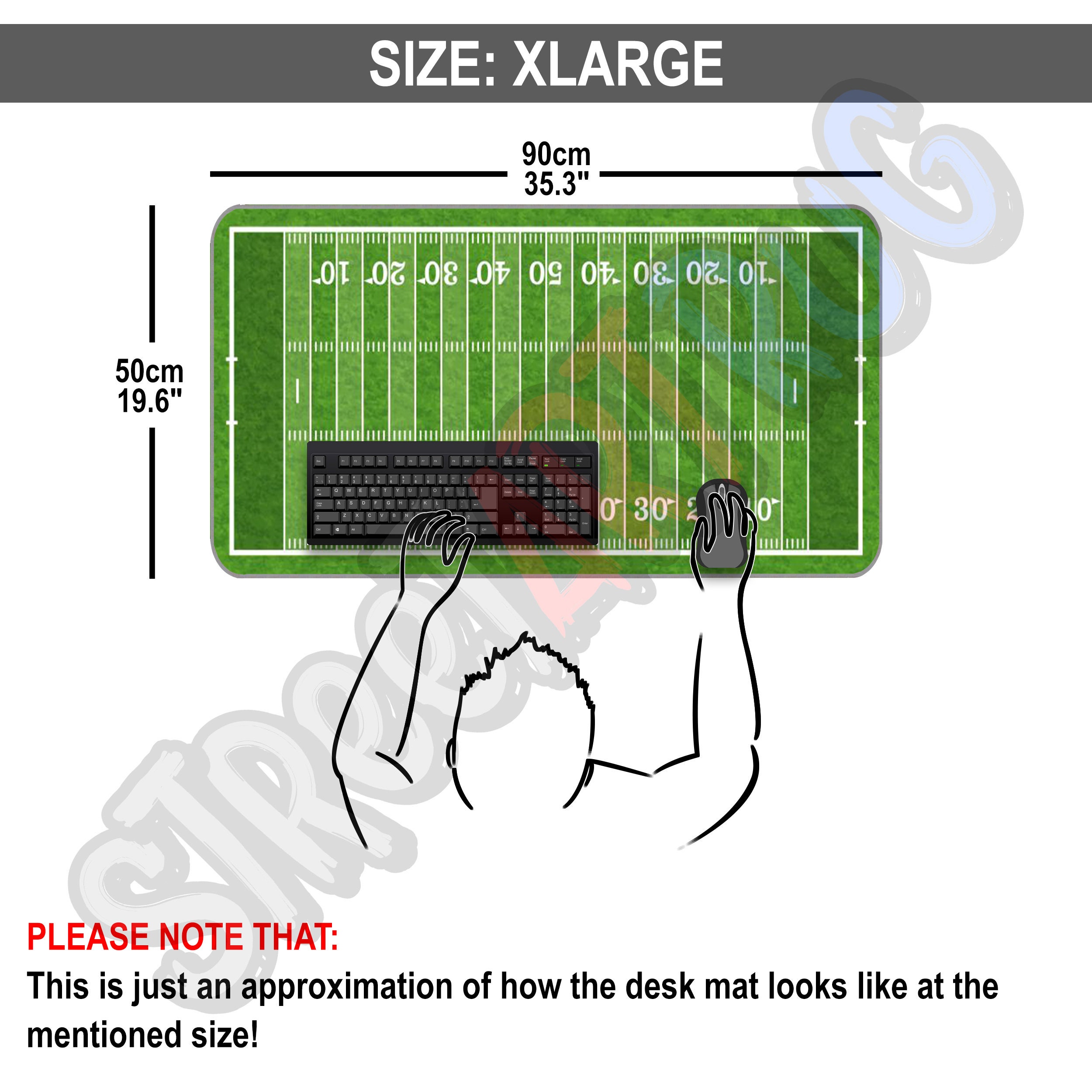 American Football Field Theme Desk Mat Soccer Mouse Pad Extra - Etsy