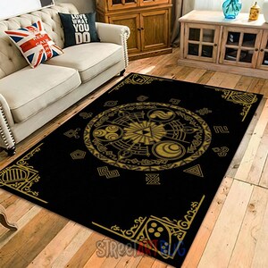 Zelda Symbol Rug, Popular Video Game Carpet, Gaming Mat, Game Room ...