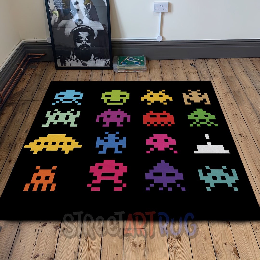 Arcade Game Rug, Video Gamer Carpet, 90s Classic Arcade Mat, Retro ...