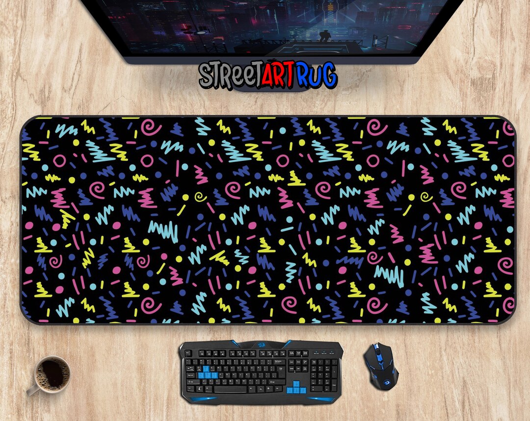Retro Arcade Game Desk Mat, 90s Classic Gaming Mouse Mat, Aesthetic ...