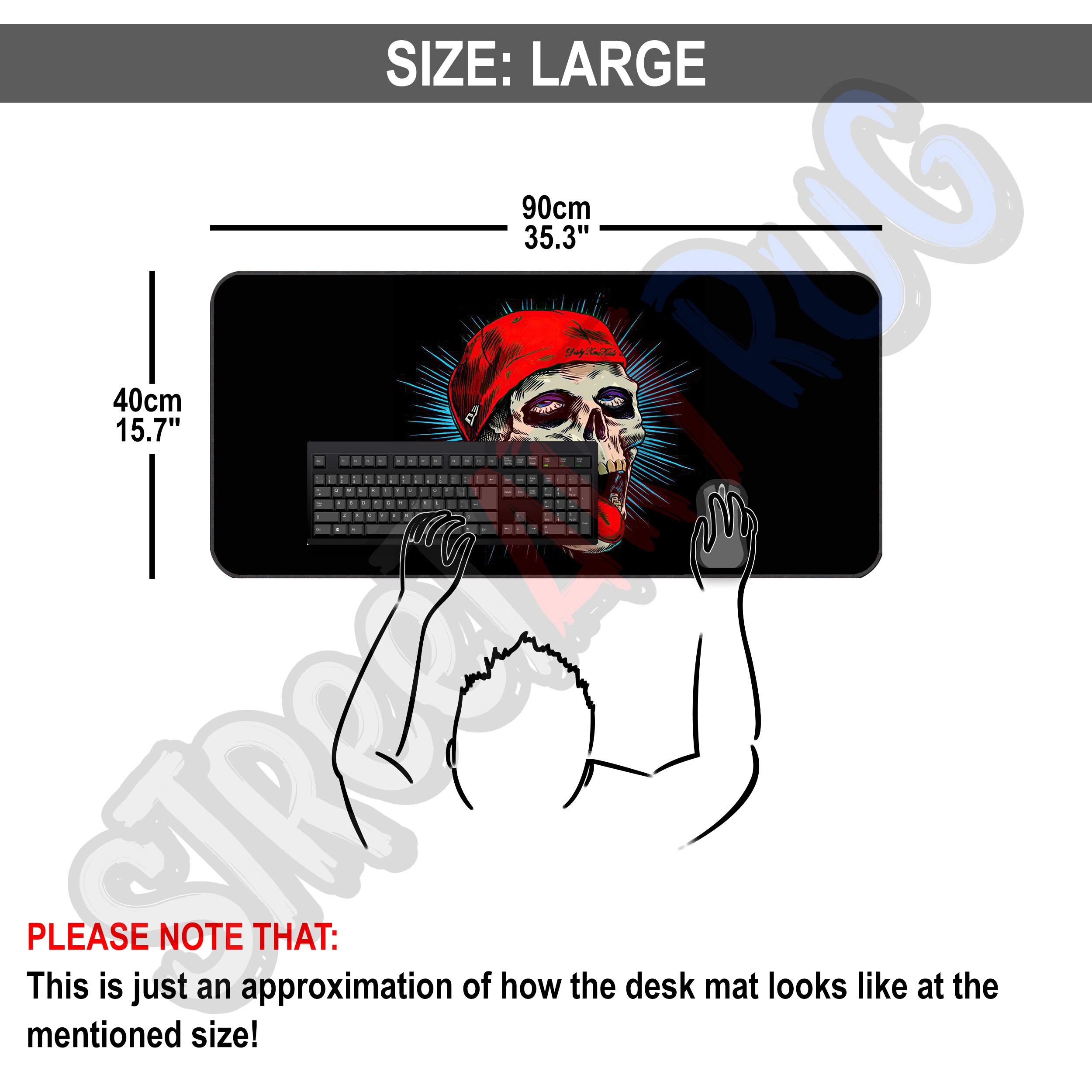 High Skull Desk Mat Horror Desk Mat Street Fashion Mouse - Etsy