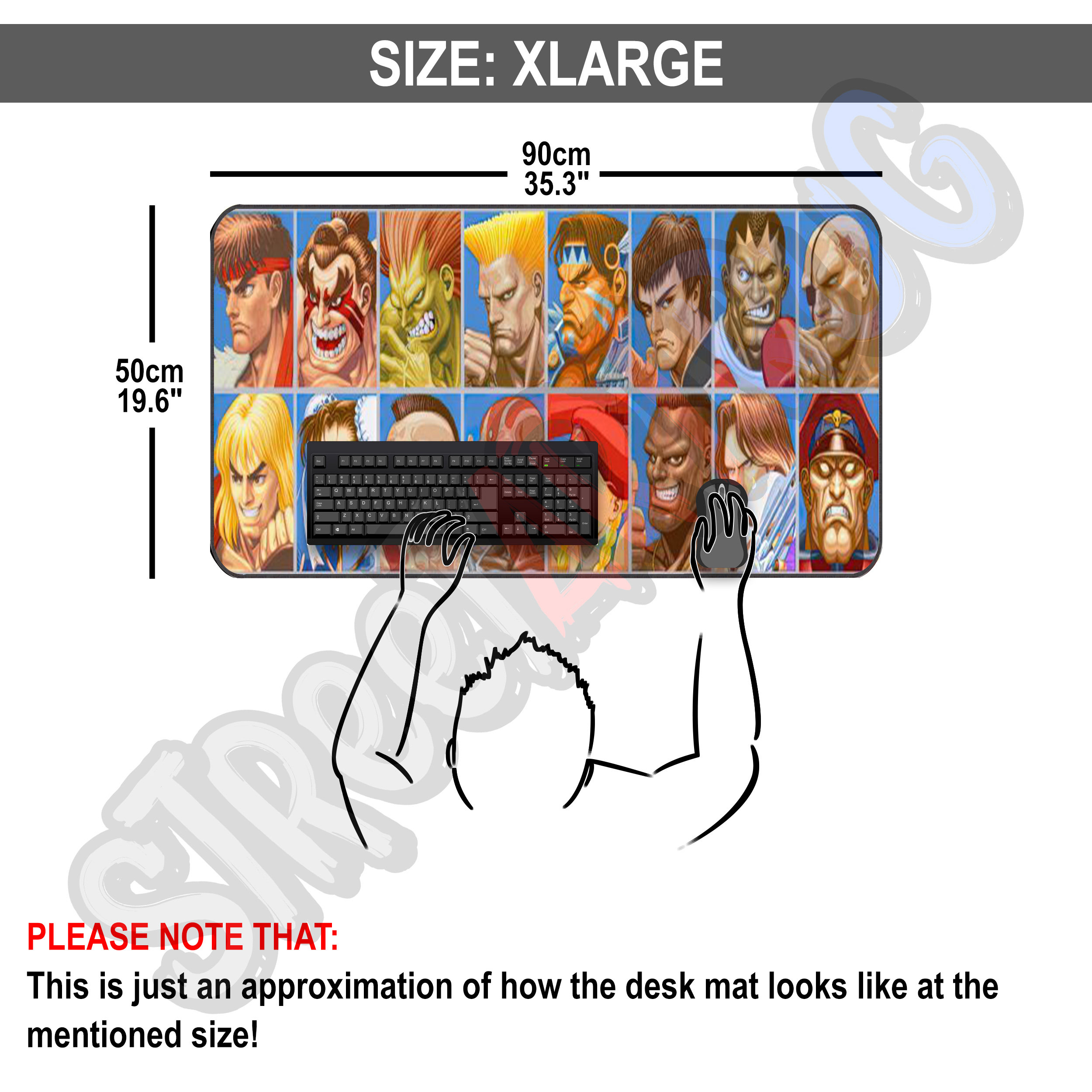 Street Fighter Desk Mat, Arcade Themed Nostalgic Desk Mat, Game Room ...