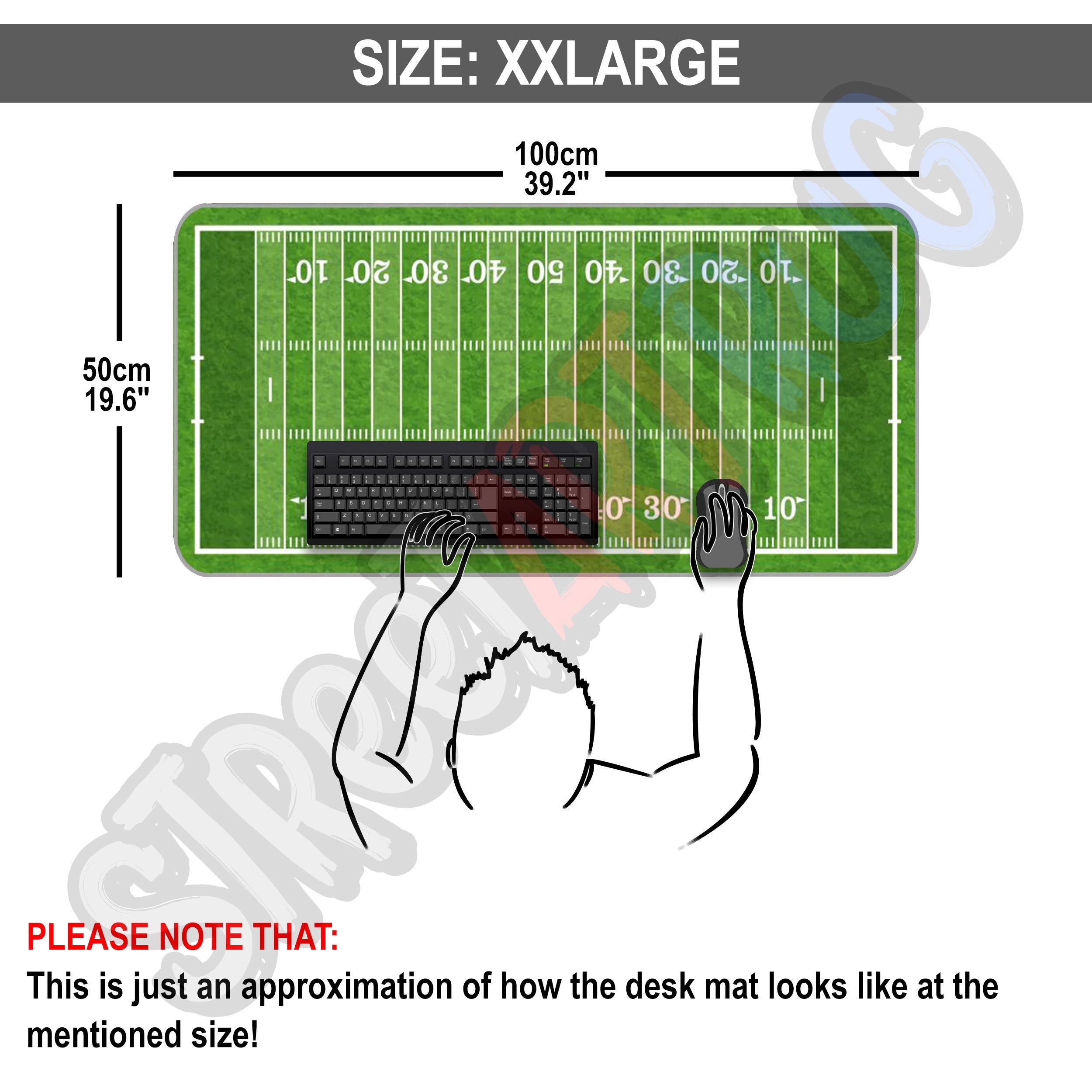 American Football Field Theme Desk Mat Soccer Mouse Pad Extra - Etsy