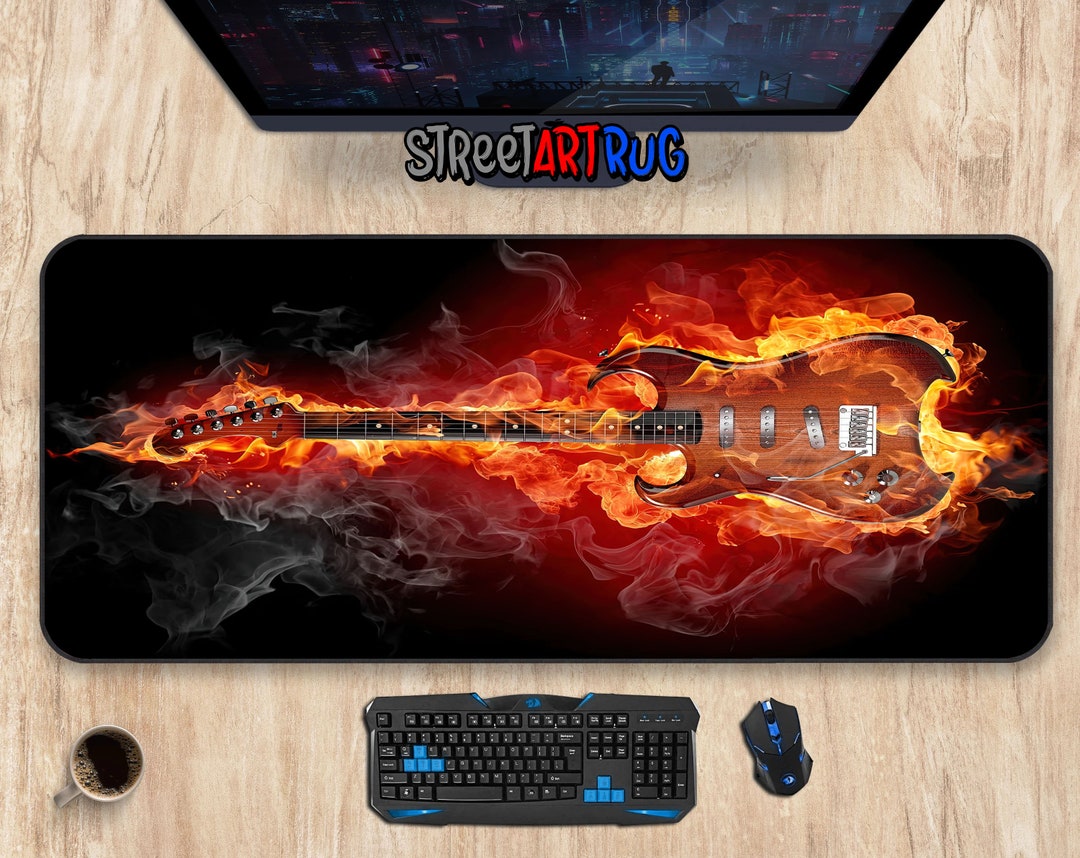 Electric Guitar Desk Mat, Music Mouse Mat, Electronic Music Mouse Pad ...