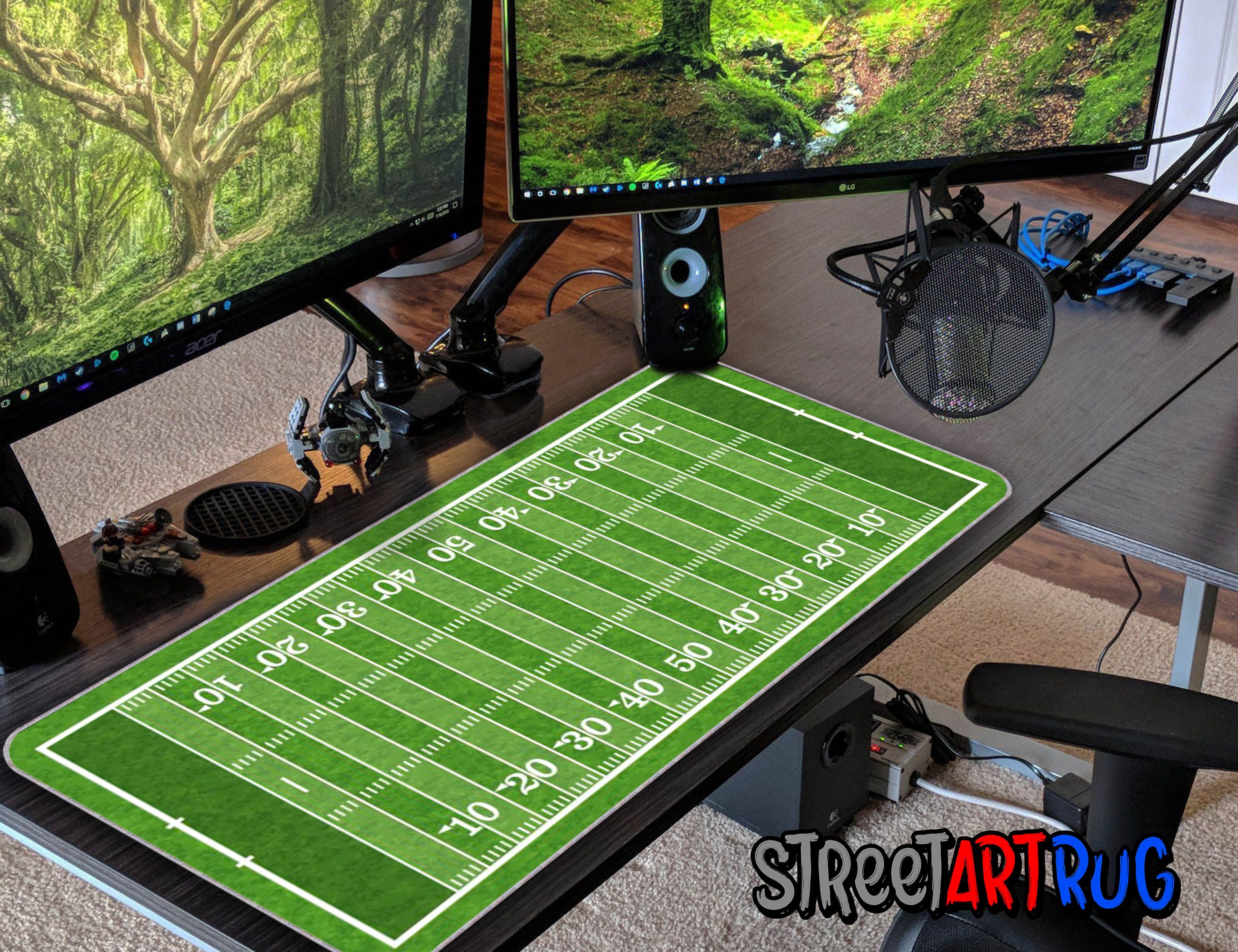 American Football Field Theme Desk Mat Soccer Mouse Pad Extra - Etsy