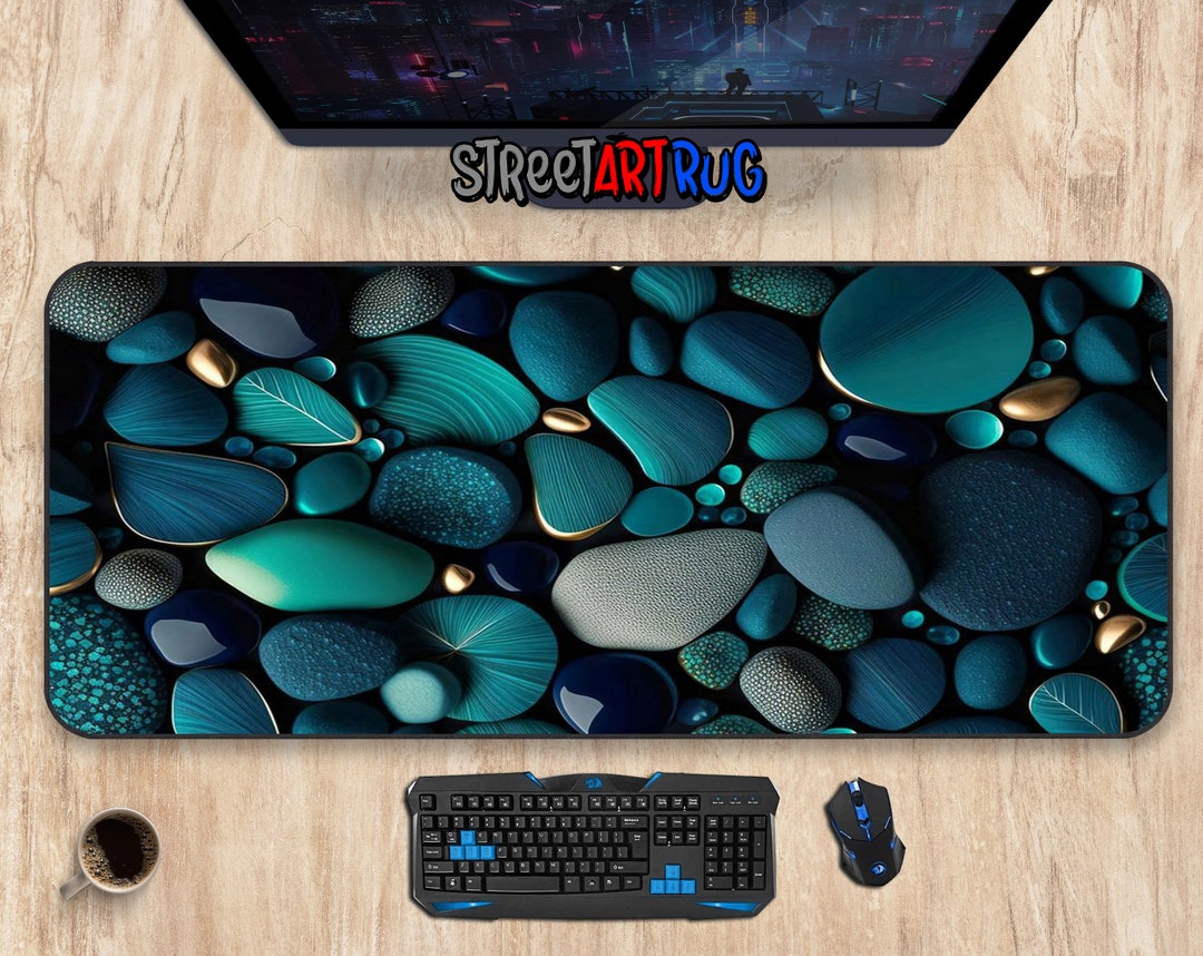 Sea Stone Themed Desk Mat, Tropical Desk Mat, Cool Office Extra Large ...