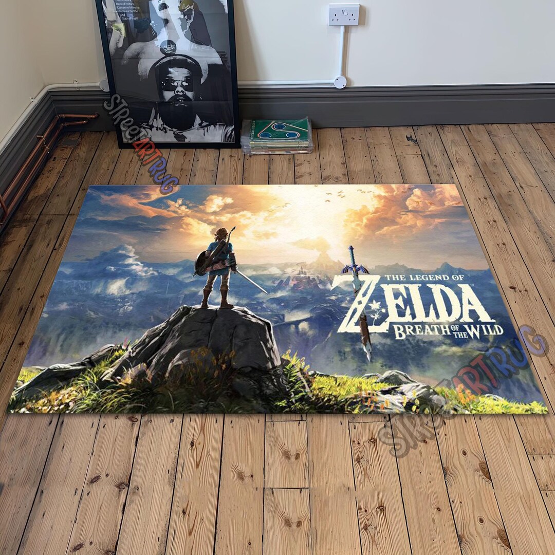 Zelda Art Character Rug: Gaming Decor, Video Game Mat - Etsy