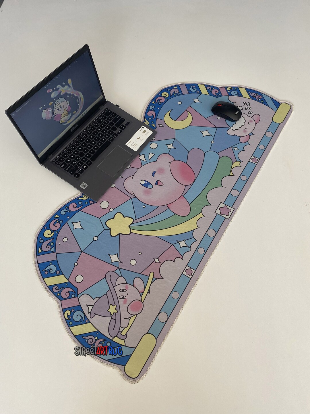 Anime Desk Mat Kawaii Mouse Mat Pink Mouse Pad Gaming Desk - Etsy