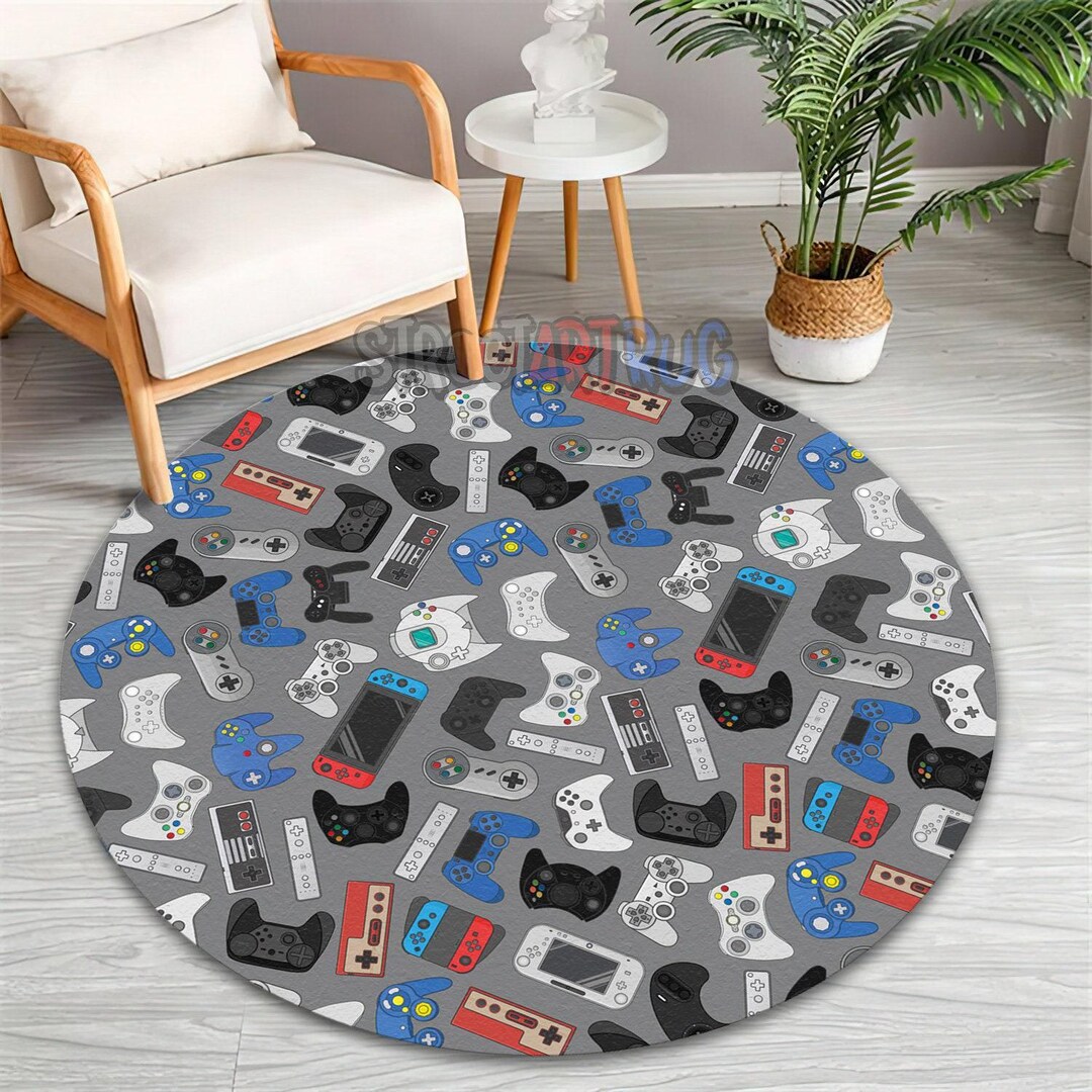 Game Controller Rug, Printed Carpet, Game Room Decor - Etsy