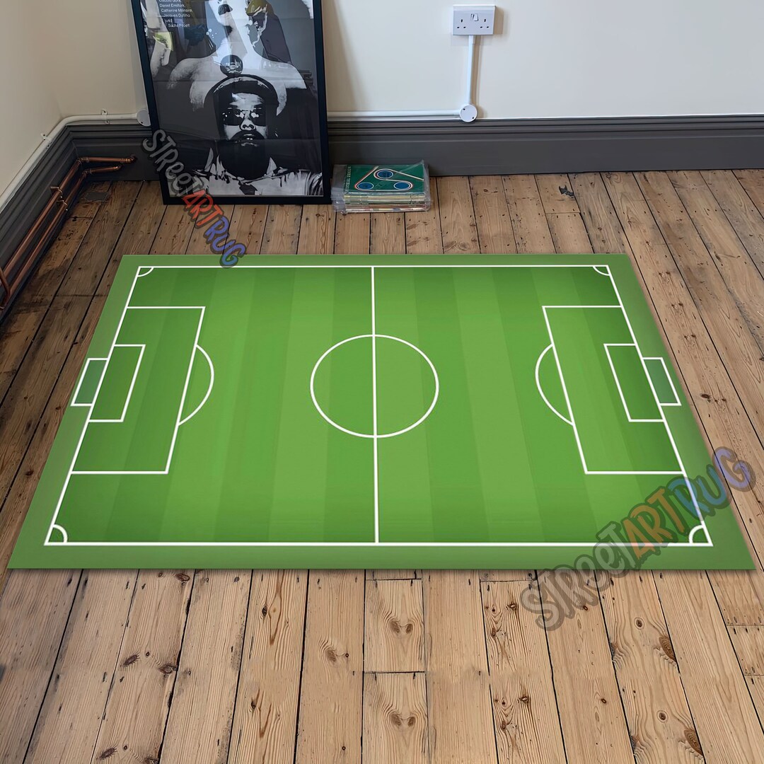 Football Soccer Field Rug, Football Carpet, Play Room Mat, Kids Room ...