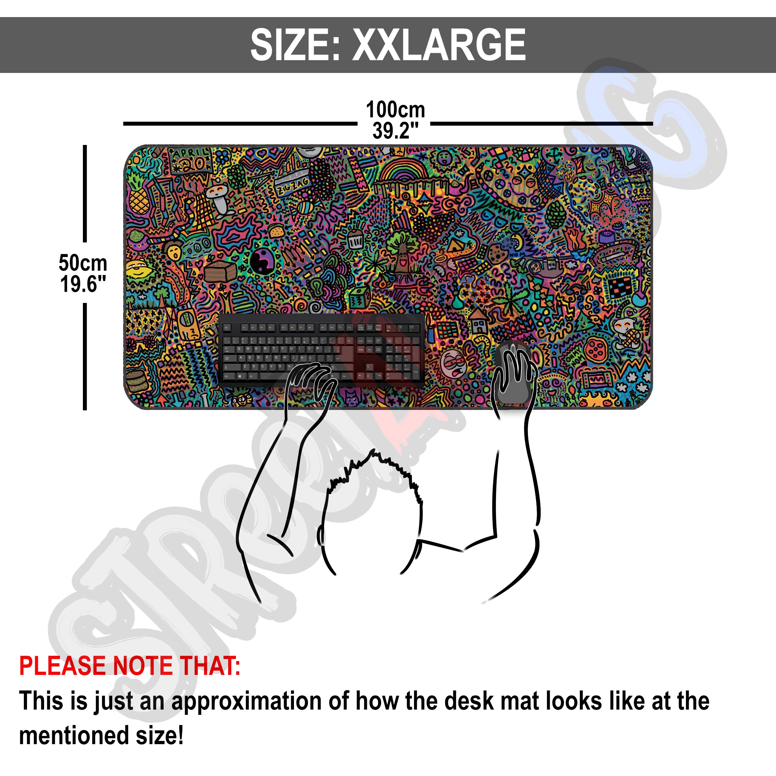 Colorful Graffiti Mouse Mat Line Art Desk Mat Office Mouse - Etsy