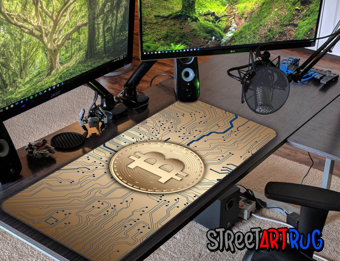 Bitcoin Mouse Mat Ultra Large Office Desk Pad Crypto Money - Etsy