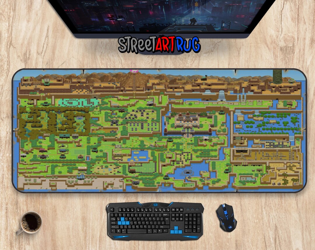 Legend of Zelda Map Desk Mat, Large Gaming Mouse Pad, Zelda Mouse Mat ...
