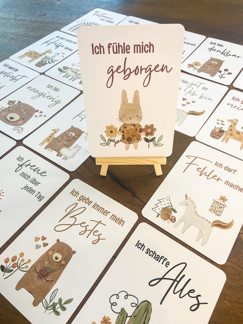 Mutmach Karten Kinder A6 Achtsamkeitskarten Affirmationen positive ...